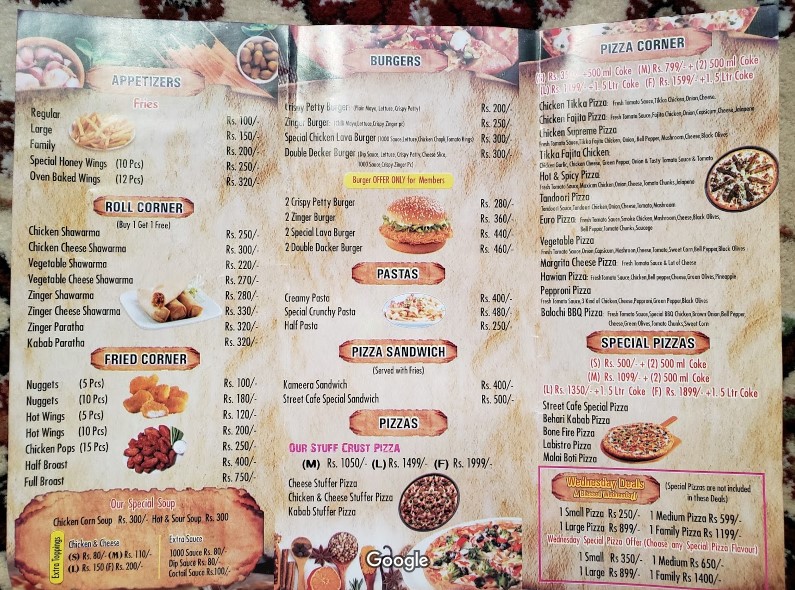 Street Pizza Cafe Quetta - SEARCH IT